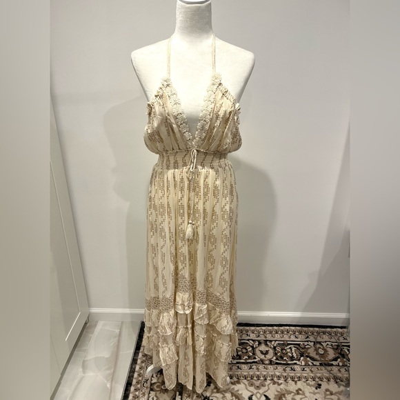 Ananta | Dresses | Nwt Bohemian Cream Maxi Dress | Poshmark
